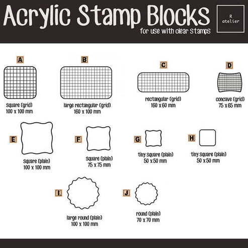 Scrapbooking Acrylic Stamping Blocks for Clear Stamps – R.atelier