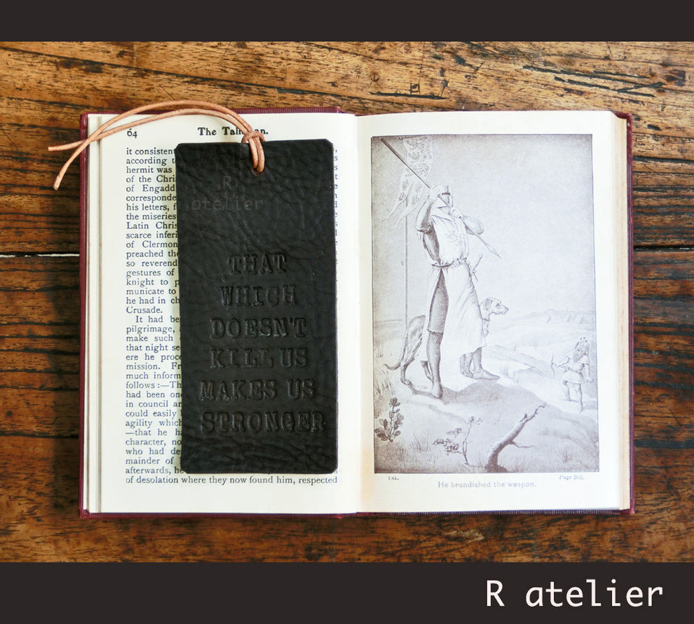 R.atelier Leather Bookmark | Nietzsche Quotes