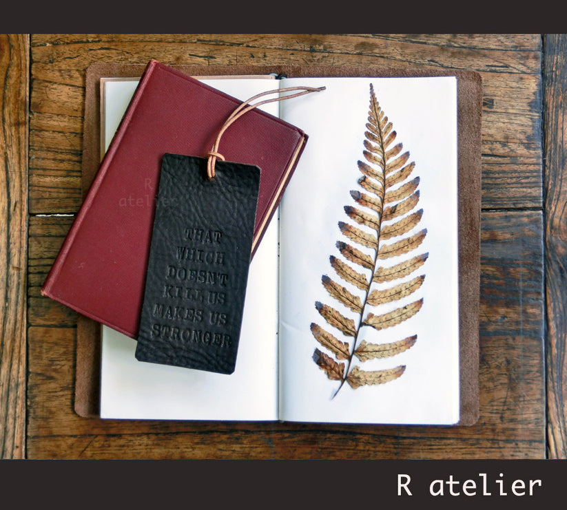 R.atelier Leather Bookmark | Nietzsche Quotes
