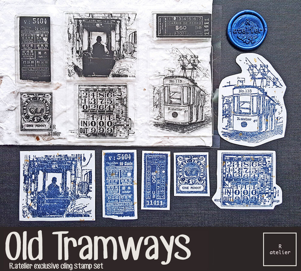Old Tramways Scrapbooking Clear Stamps (R.atelier Exclusive)