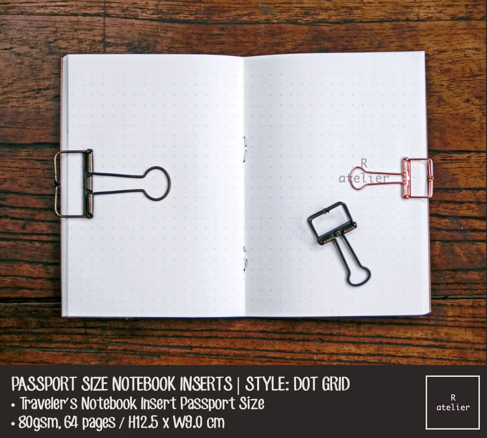 Pack of 5 - Passport Size Notebook Insert Refills – R.atelier